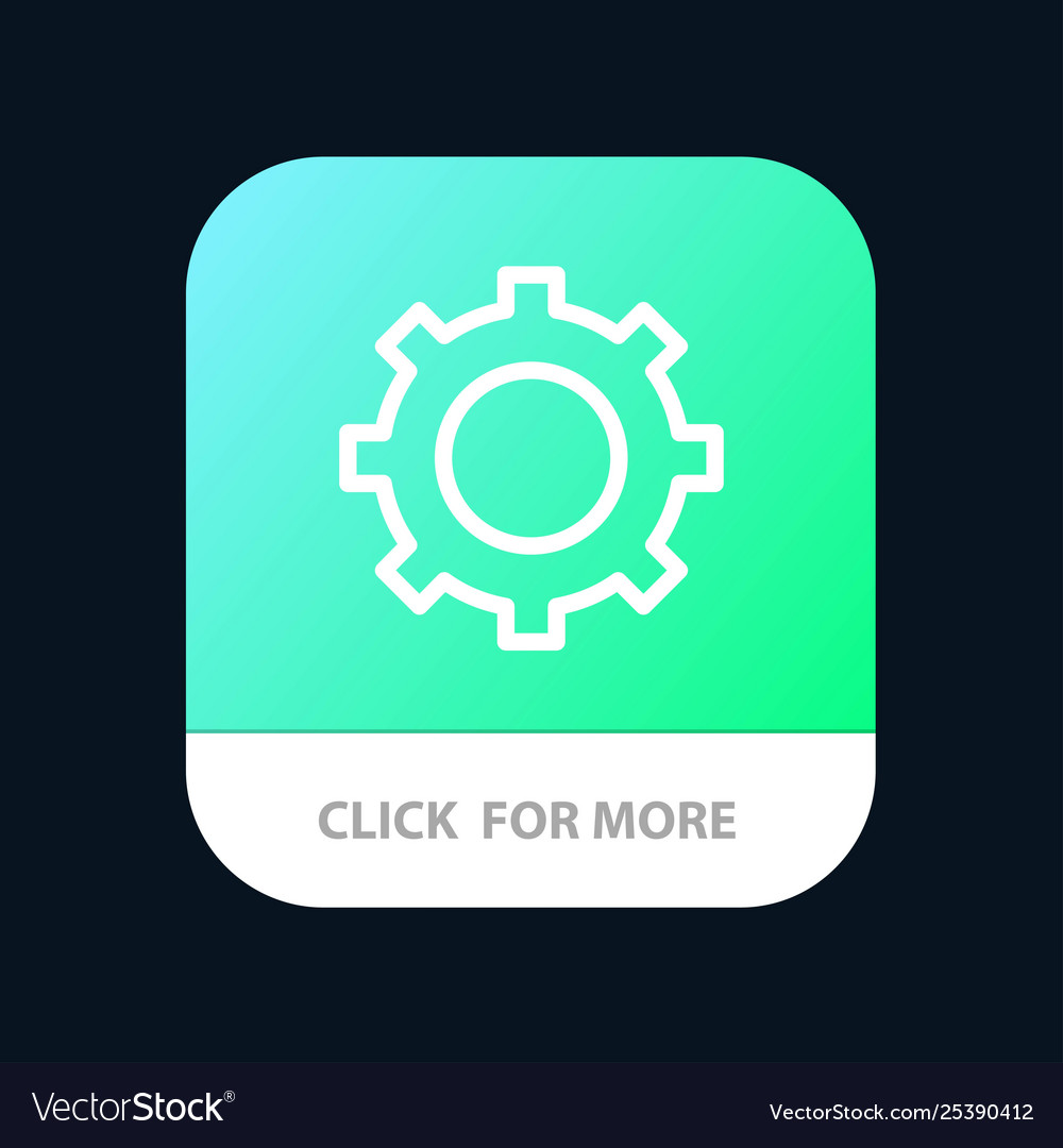 Cog Setting Gear Mobile App Button Android Vector Image