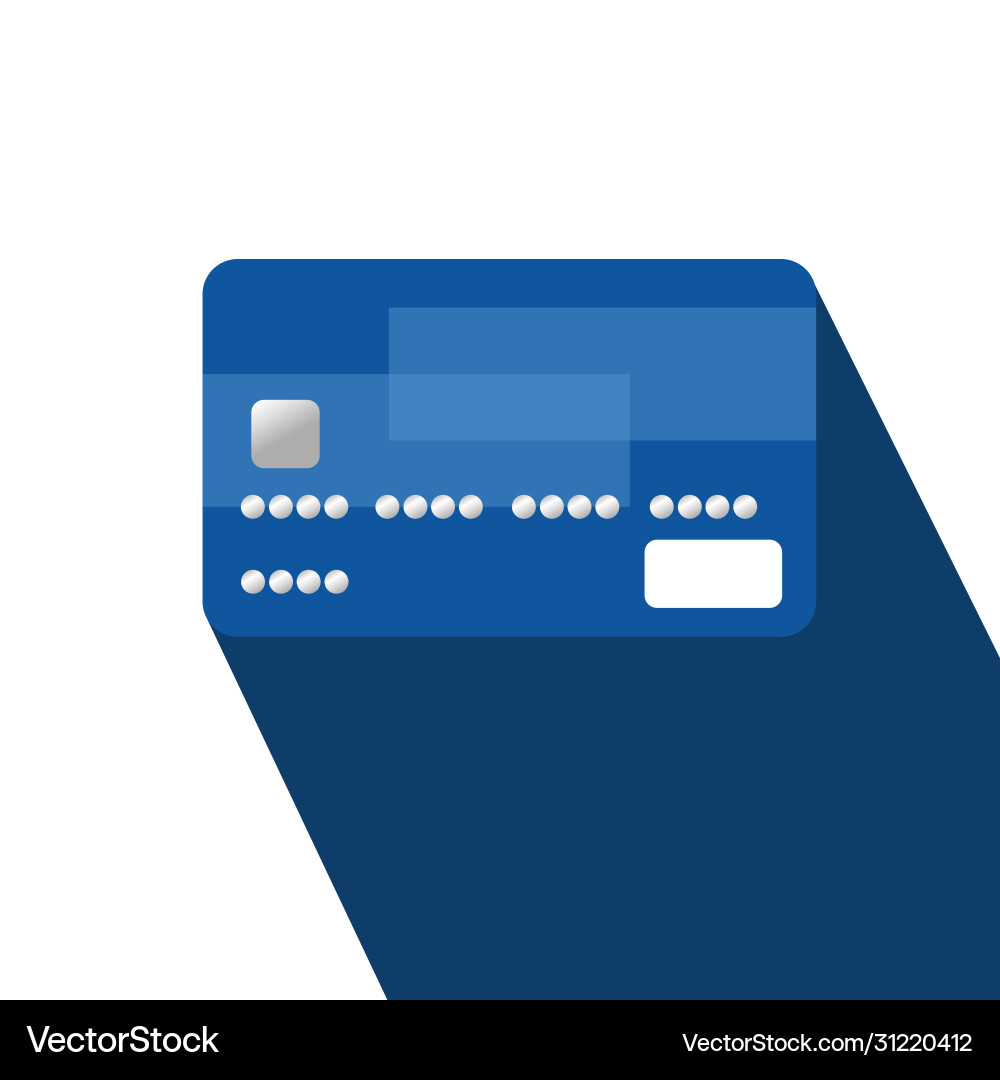 Flat design credit card isolated on white Vector Image