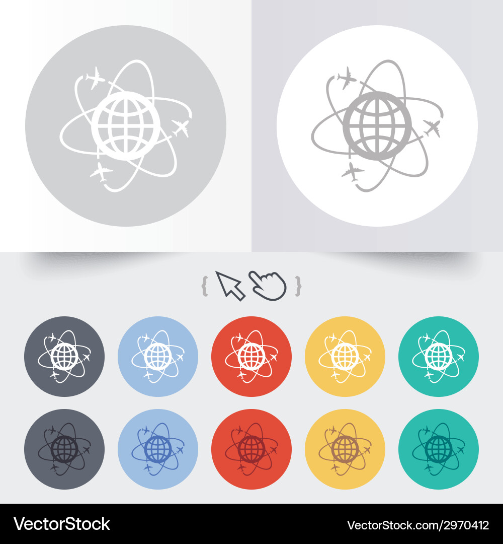 Globe sign icon world logistics symbol Royalty Free Vector