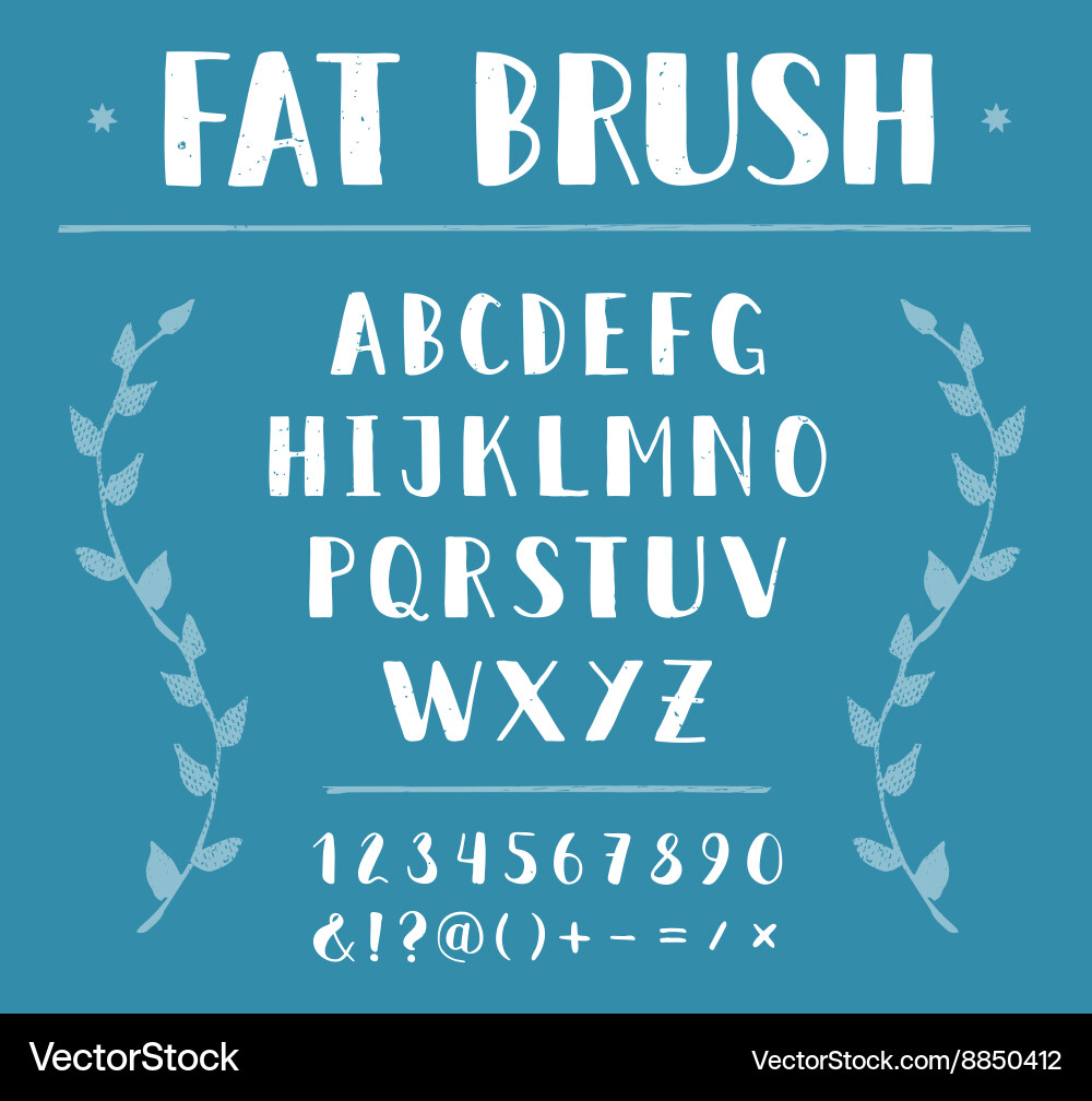 Hand drawn sans alphabet letters and numbers Vector Image