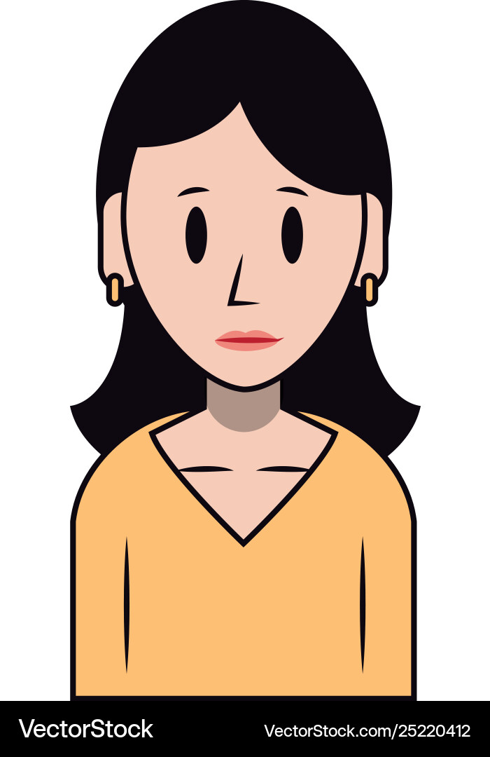Person upper body cartoon Royalty Free Vector Image