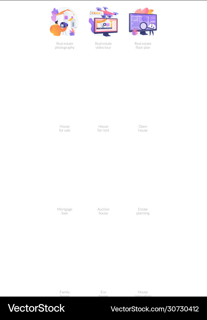 Real estate listing services abstract concept Vector Image