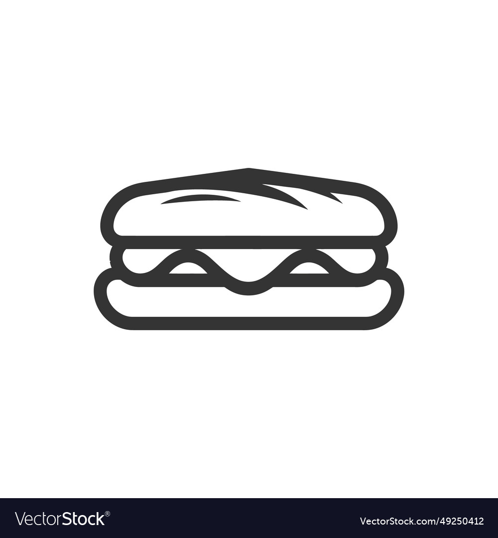 Subway sandwich icon Royalty Free Vector Image