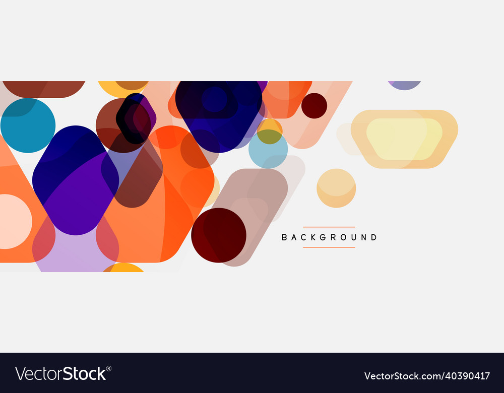 Color bubbles and rounded geometric shapes Vector Image