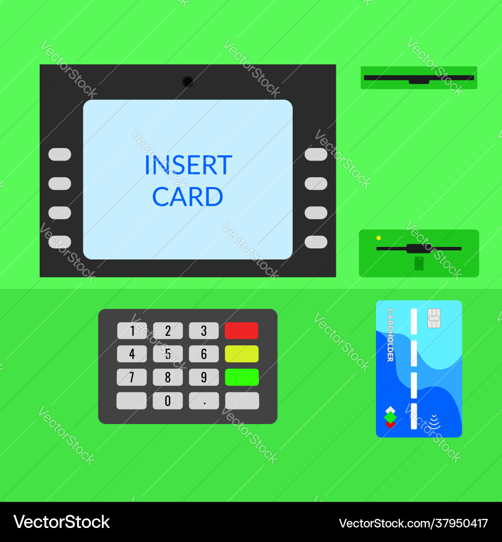 Concept atm bank terminal Royalty Free Vector Image