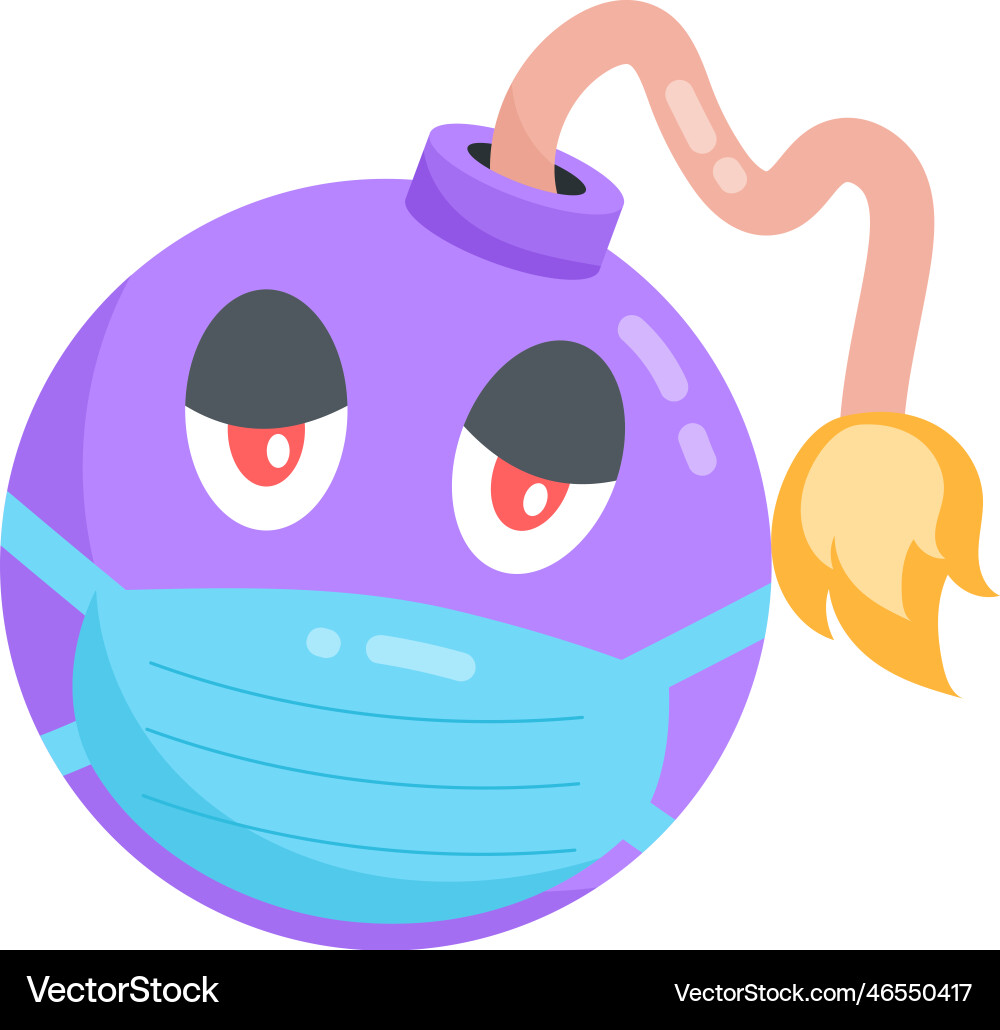 Cute bomb Royalty Free Vector Image - VectorStock