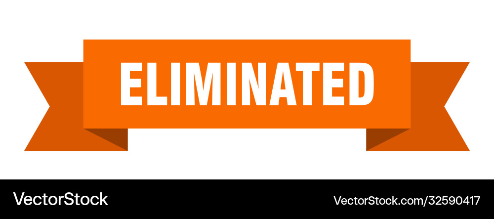 Eliminated ribbon paper band banner Royalty Free Vector