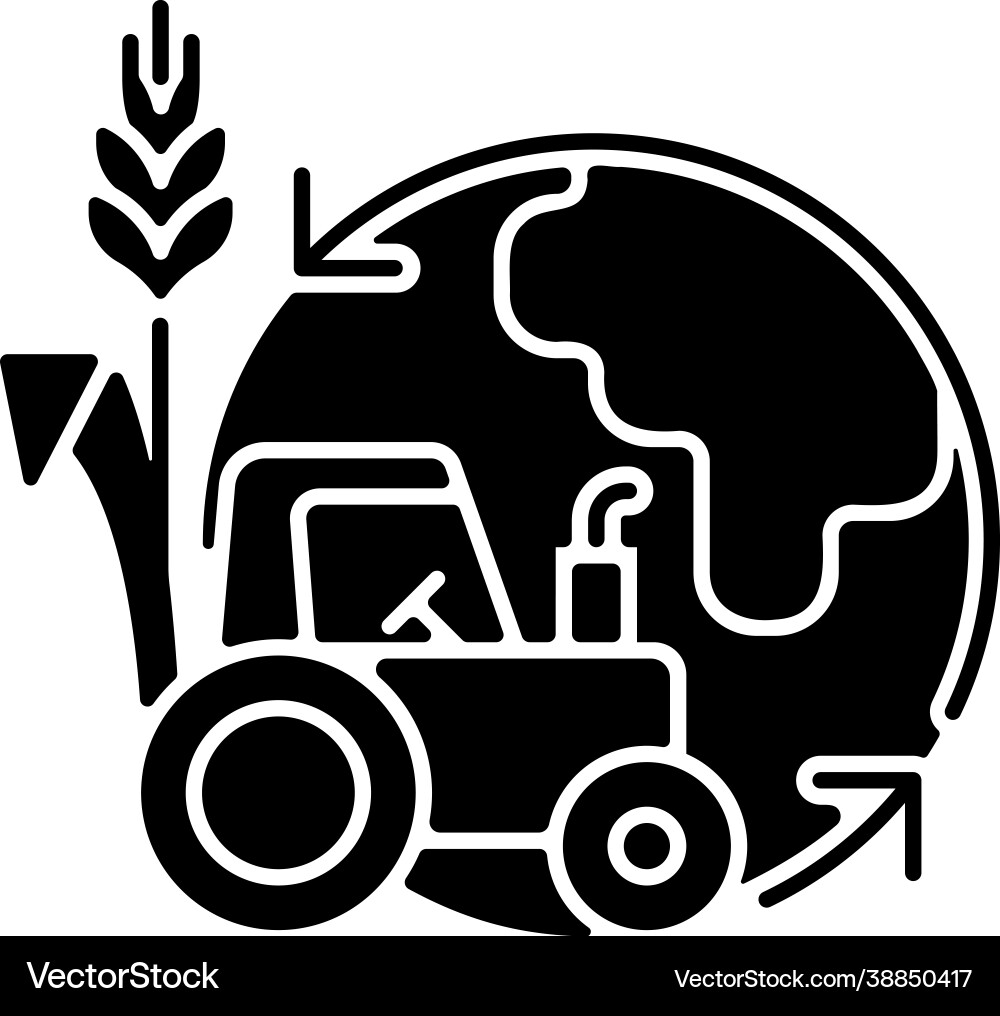 Environmental sustainability in agriculture black Vector Image