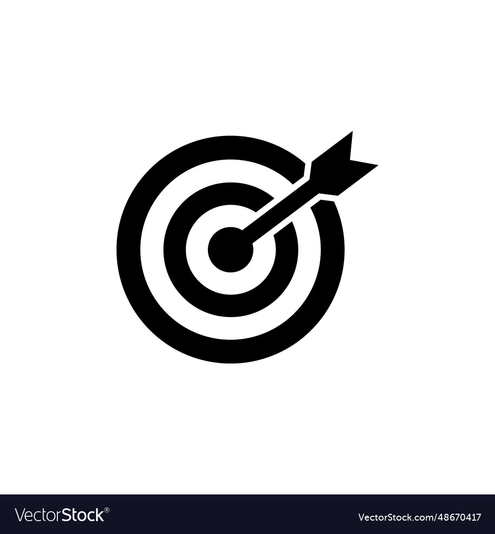Eps10 black target or goal icon Royalty Free Vector Image Eps10 black target or goal icon Royalty Free Vector Image