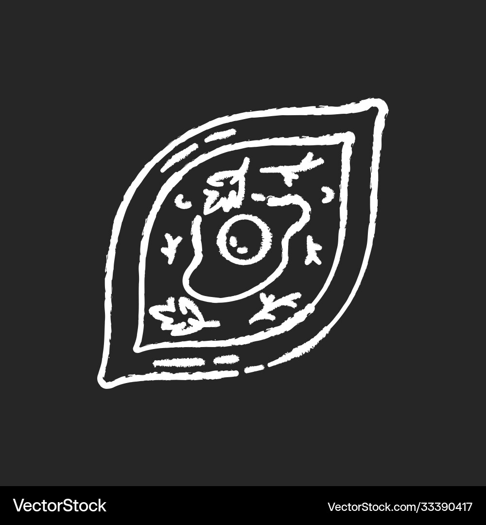 Khachapuri chalk white icon on black background Vector Image