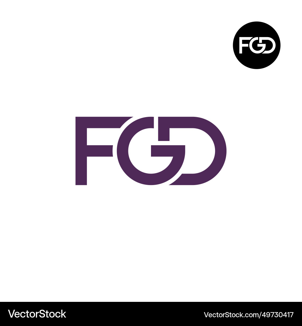 Letter fgd monogram logo design Royalty Free Vector Image