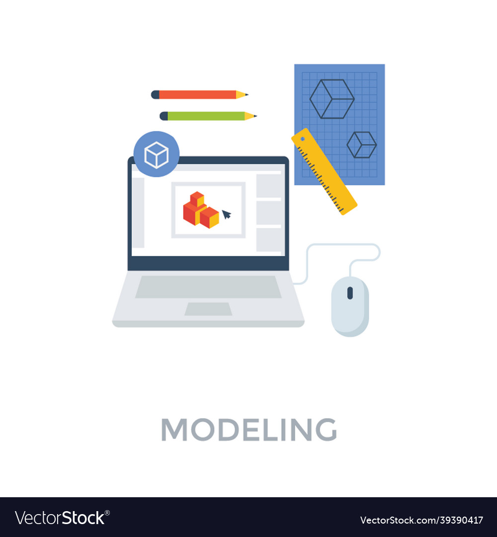 Modelling Royalty Free Vector Image - VectorStock