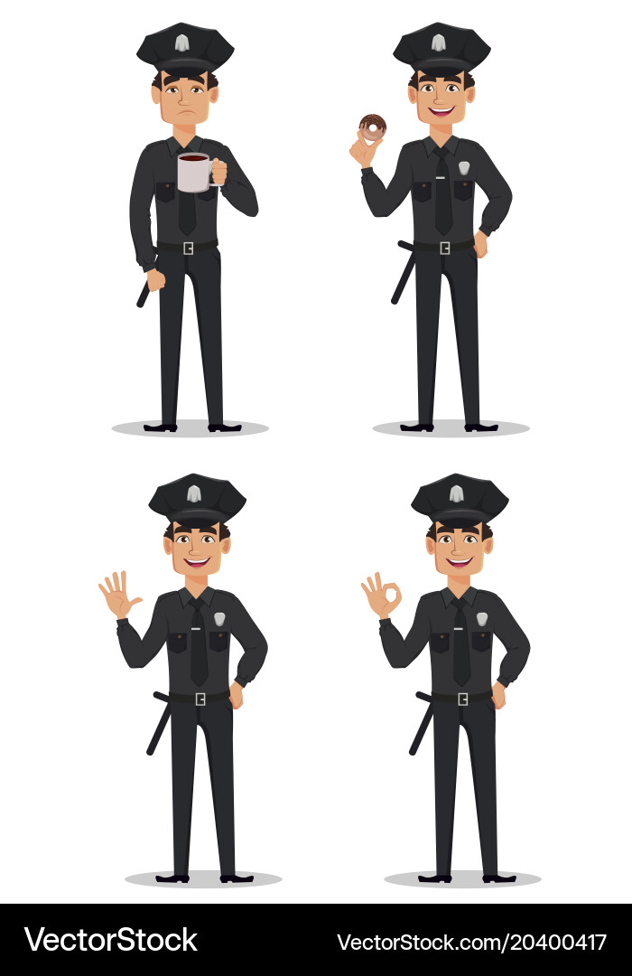 Police officer policeman Royalty Free Vector Image