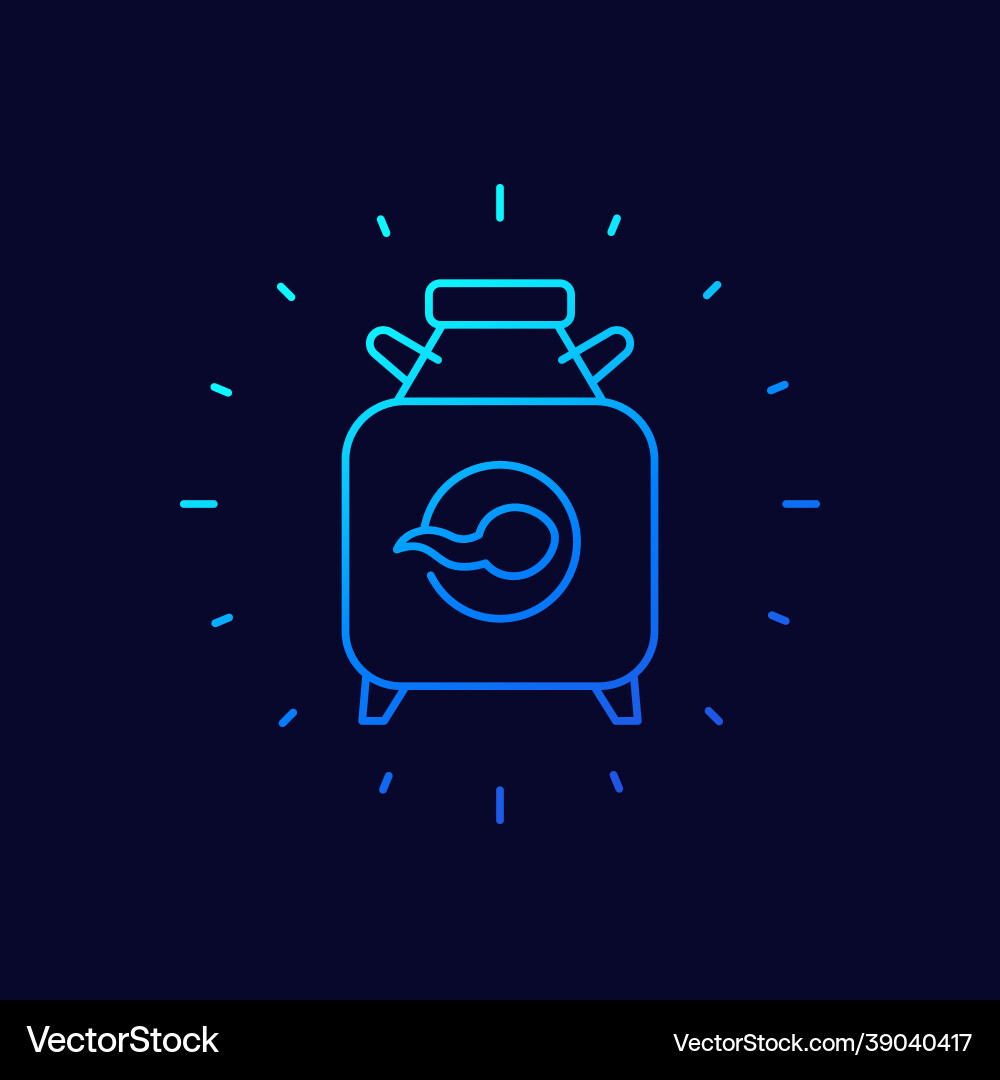 Sperm bank or cryobank line icon Royalty Free Vector Image