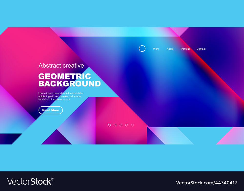 Triangles with fluid gradients abstract landing Vector Image