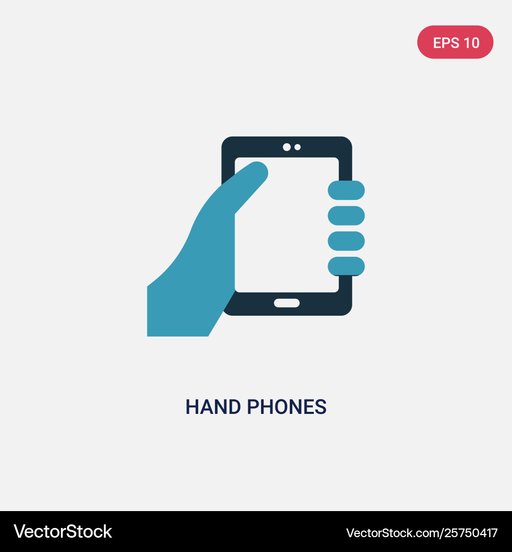 Two color hand phones icon from tools Royalty Free Vector