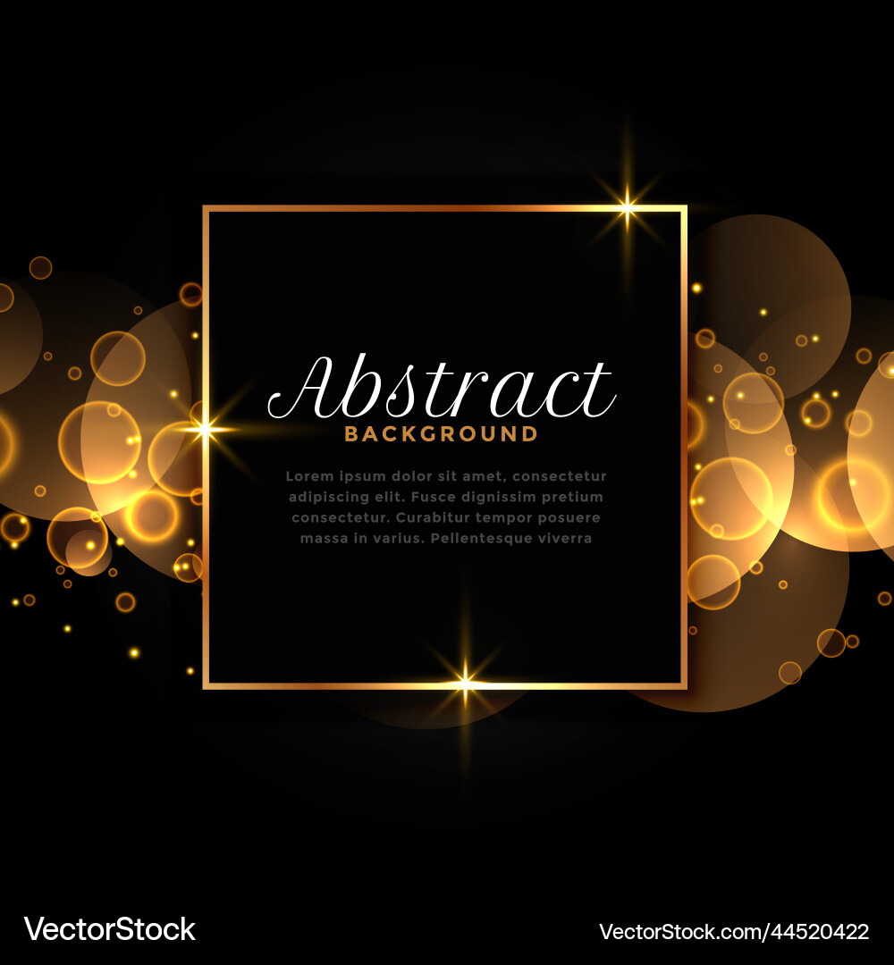 Abstract luxury golden shiny frame with text space