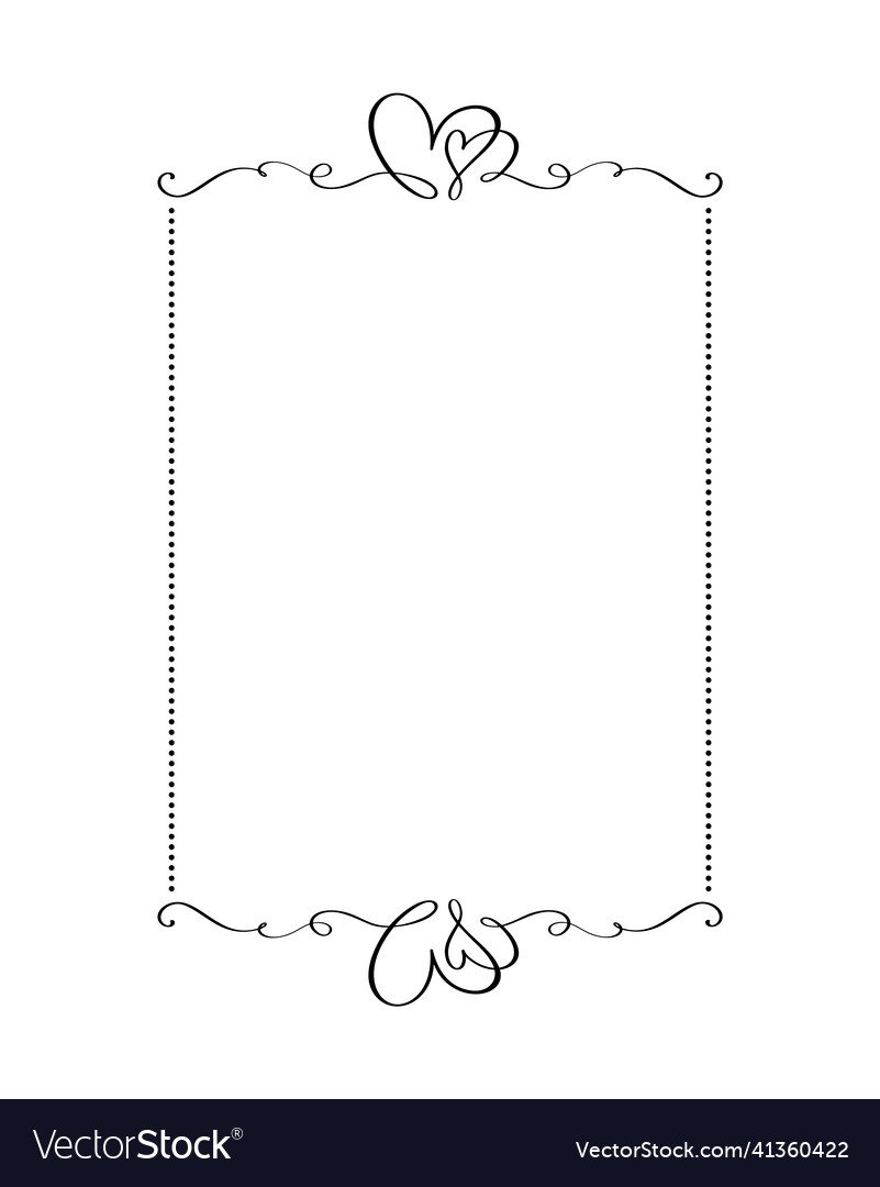 Calligraphy rectangular ornamental frame Vector Image