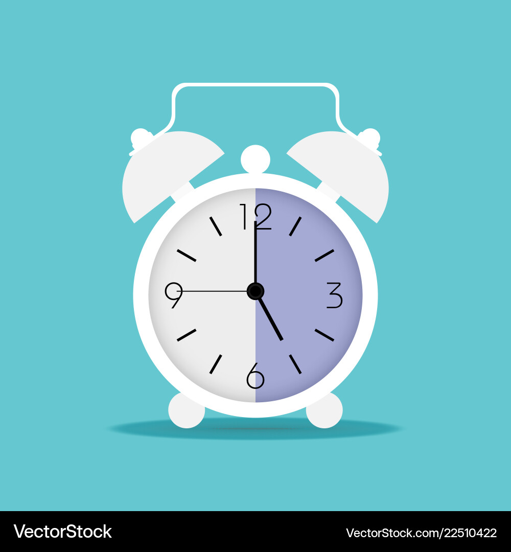 Clock icon in trendy flat style alarm wake Vector Image