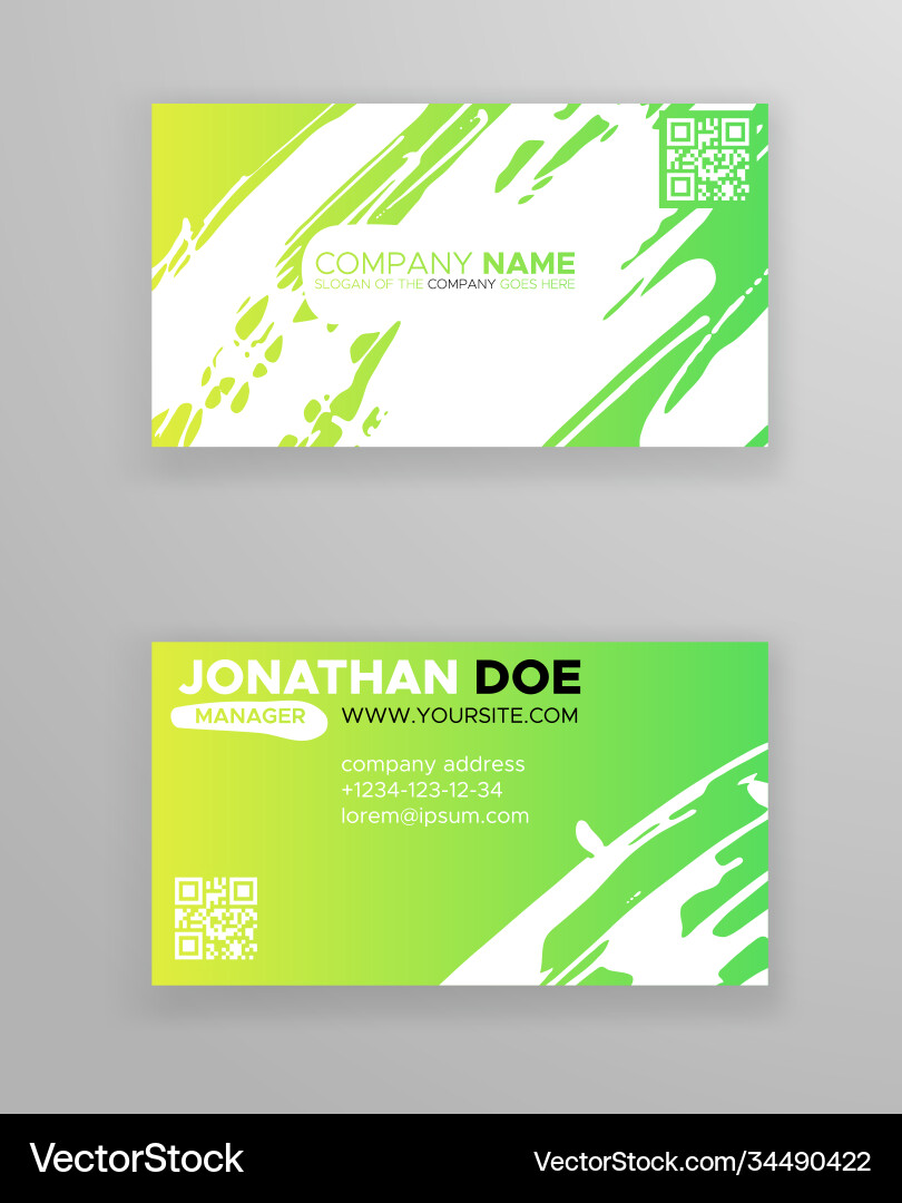Creative color business card templates Royalty Free Vector