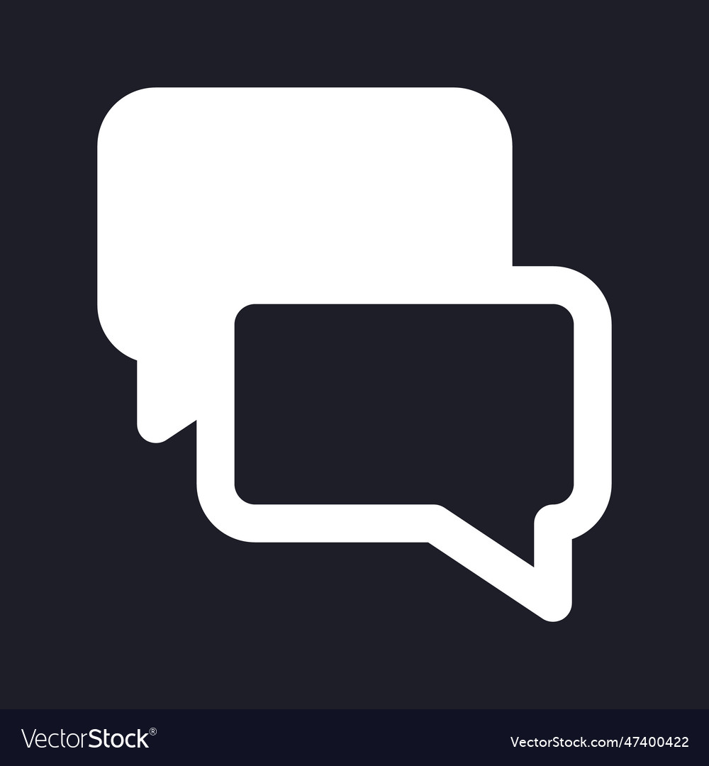 Messenger white pixel perfect solid ui icon Vector Image