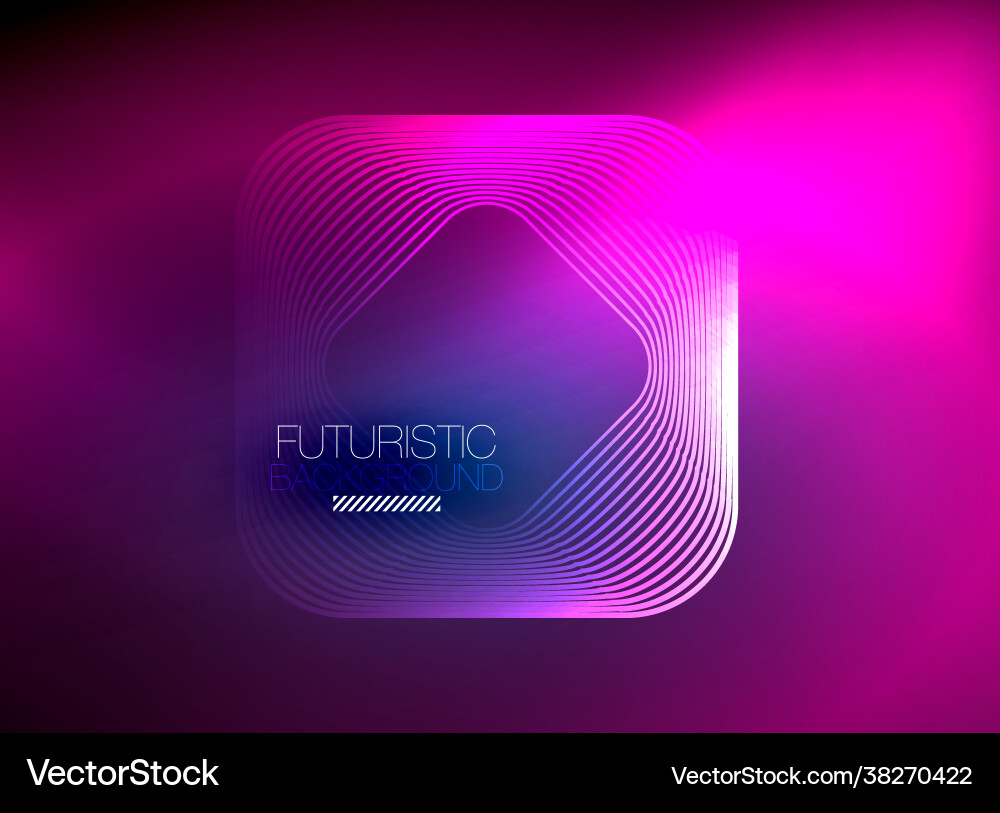Neon color square shape lines abstract background Vector Image