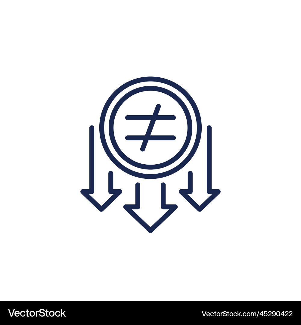 Reduced inequality and injustice line icon Vector Image