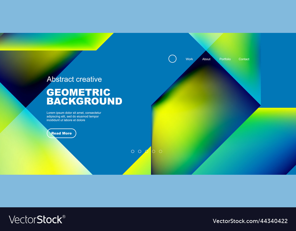 Triangles with fluid gradients abstract landing Vector Image