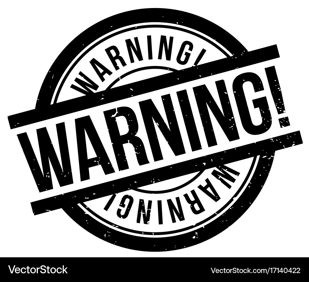 Warning rubber stamp Royalty Free Vector Image