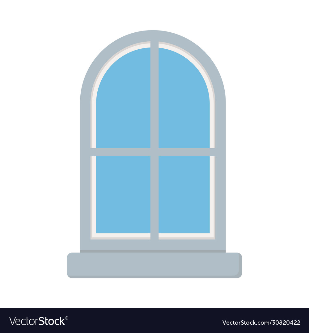 Window facade exterior building isolated icon Vector Image