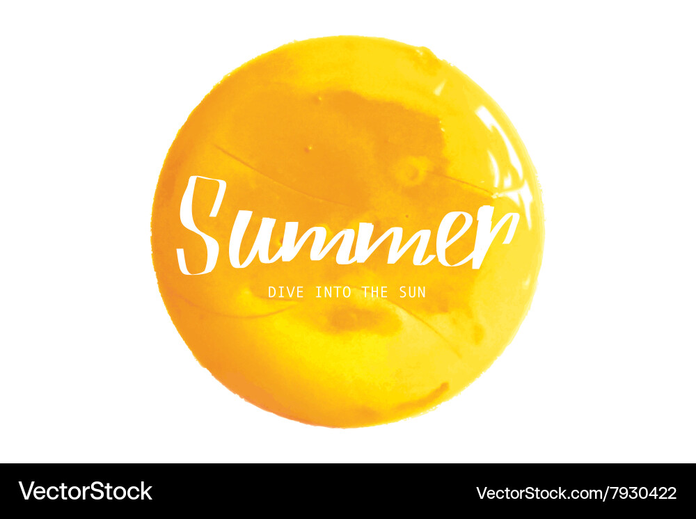 Yellow watercolor banner Royalty Free Vector Image