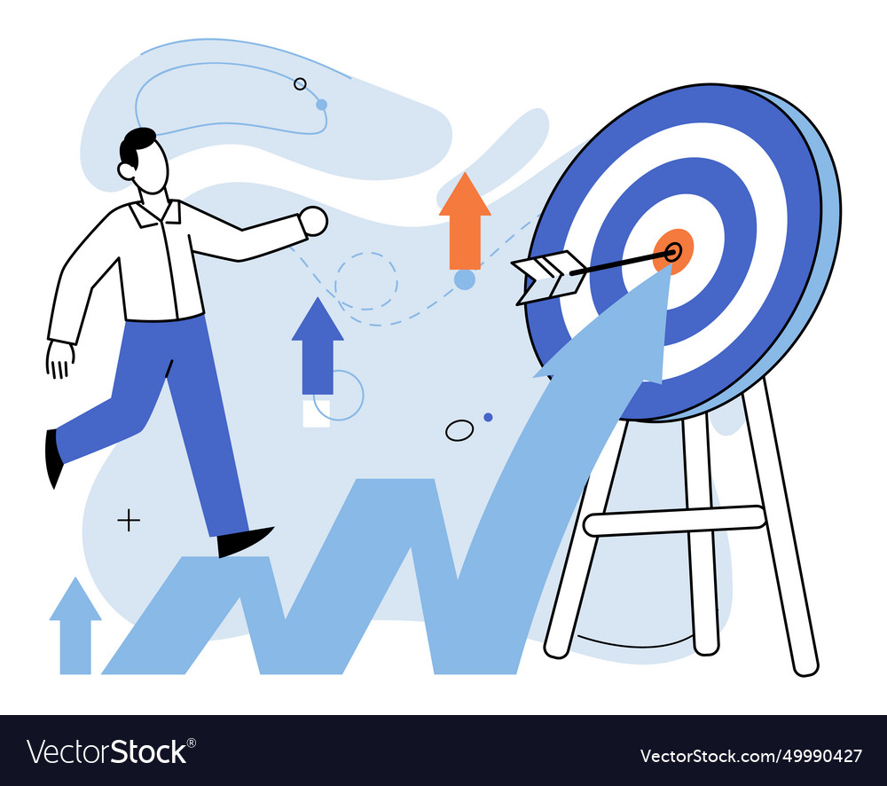 Business objectives setting clear Royalty Free Vector Image
