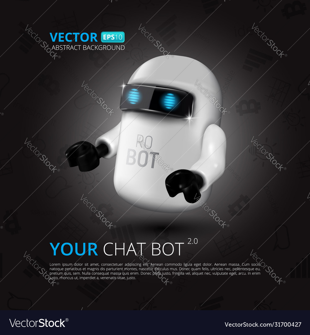 Chat bot concept virtual assistant for ui Vector Image