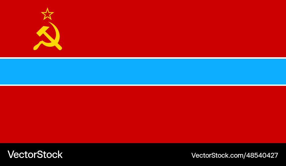 Flag of the uzbek soviet Royalty Free Vector Image