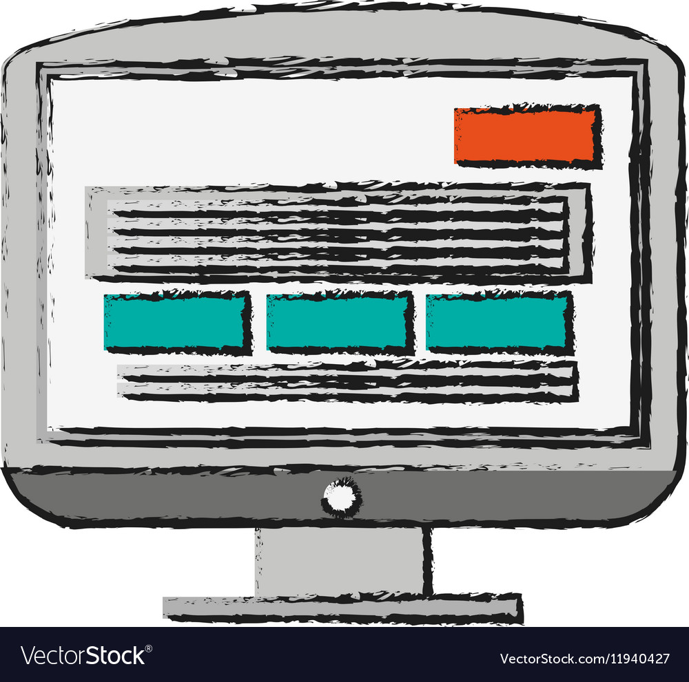 Isolated computer device design Royalty Free Vector Image