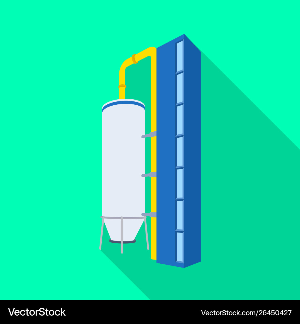 Isolated object plant and refinery sign Royalty Free Vector