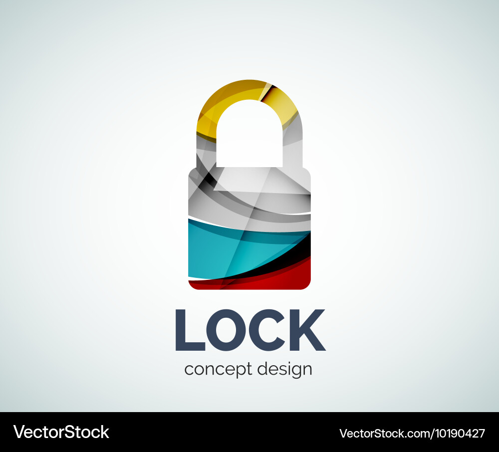 Lock logo business branding icon created Vector Image