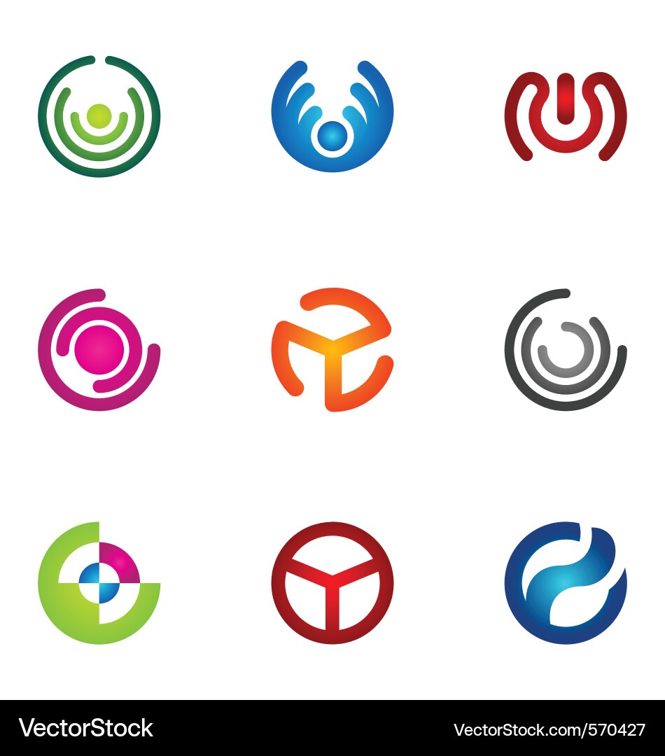 Logo design elements set 69 Royalty Free Vector Image