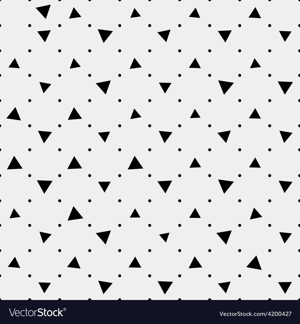 Pattern monochrome background simple triangle Vector Image