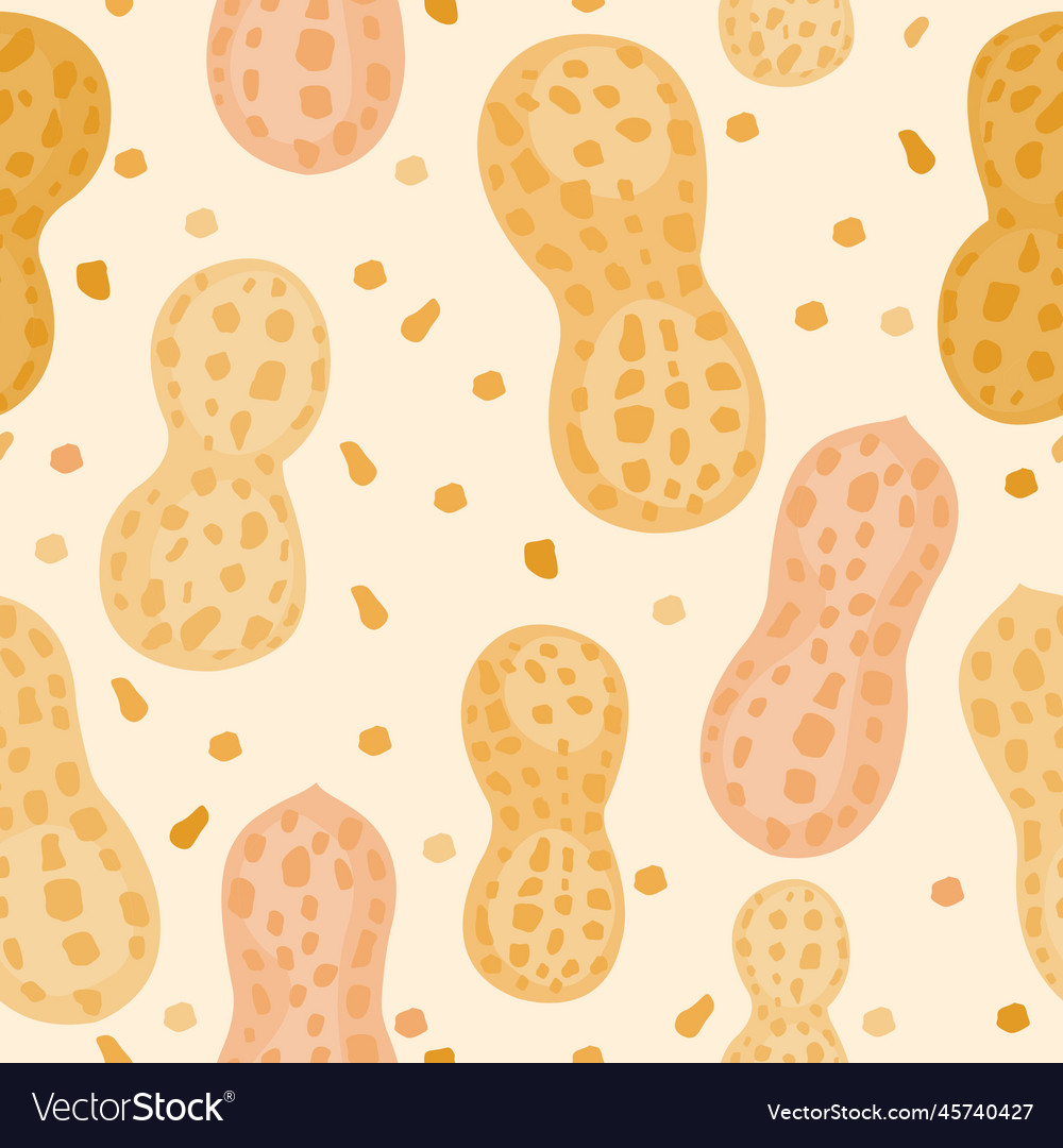 Peanuts background seamless pattern Royalty Free Vector