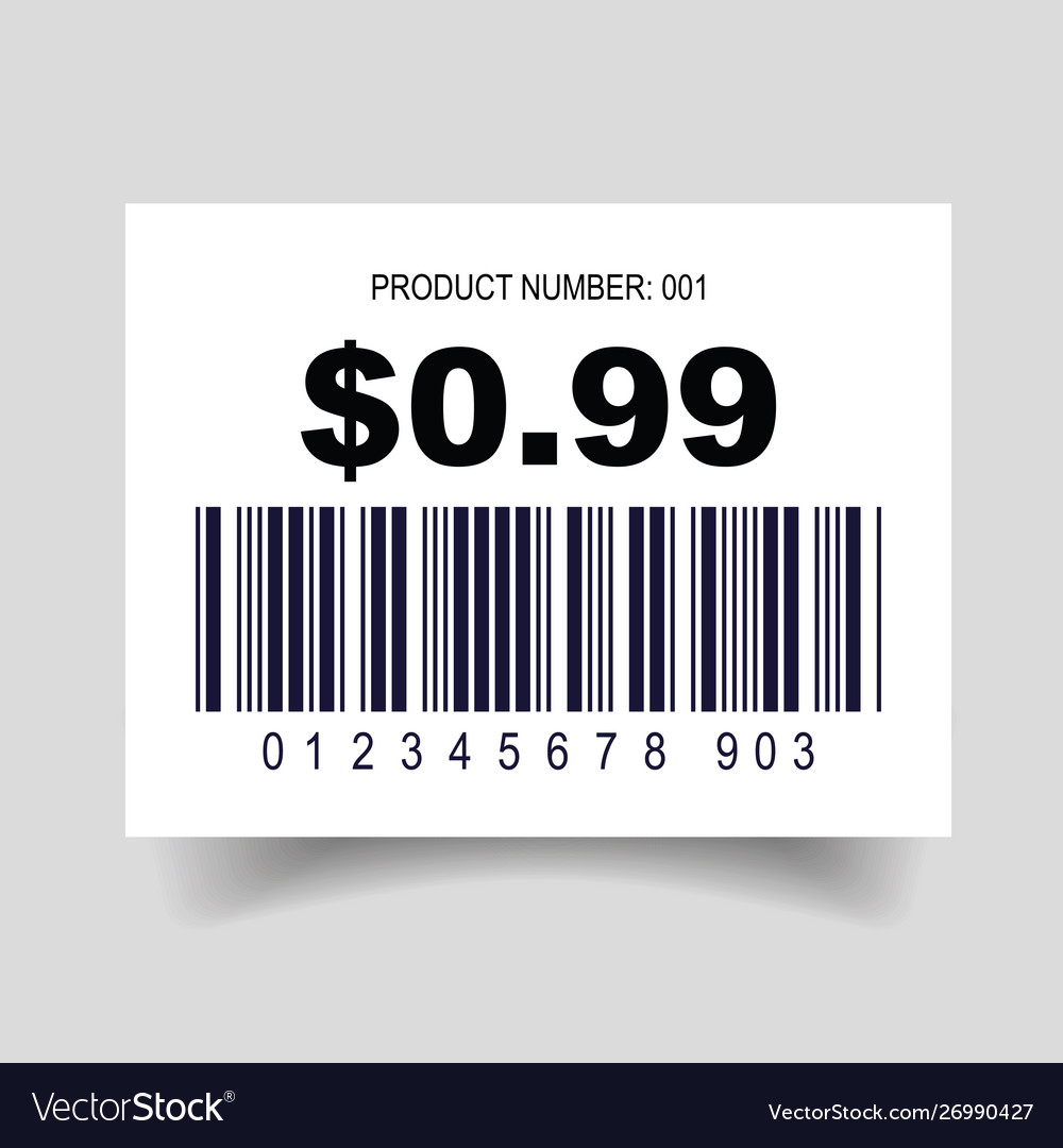 Price Tag Barcode Label Set Royalty Free Vector Image