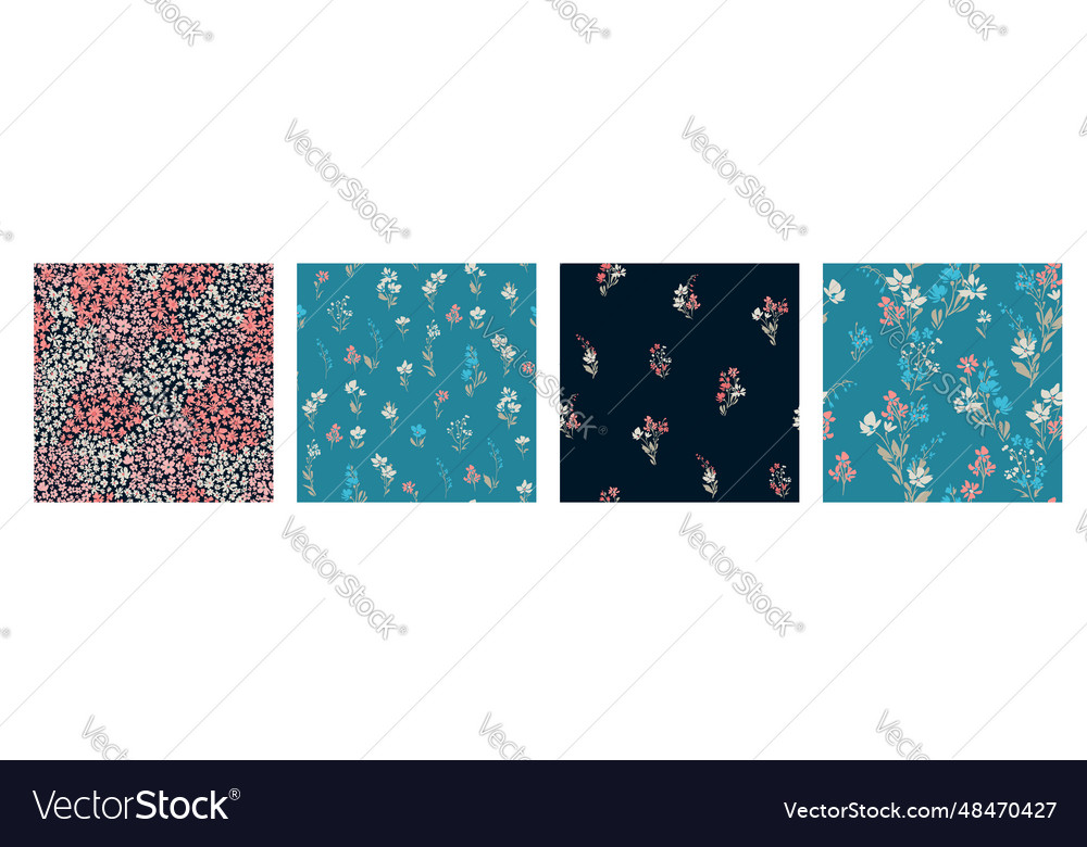 Seamless spring pattern with floral motif Vector Image