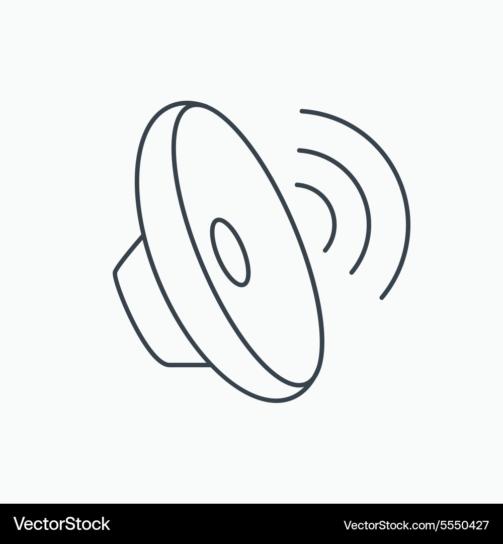 Sound waves icon Audio speaker sign Royalty Free Vector