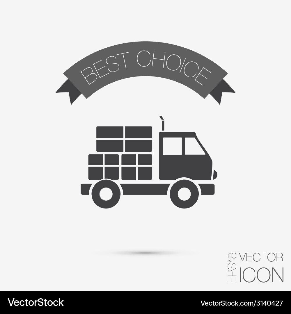 Truck logistic icon symbol icon laden Royalty Free Vector