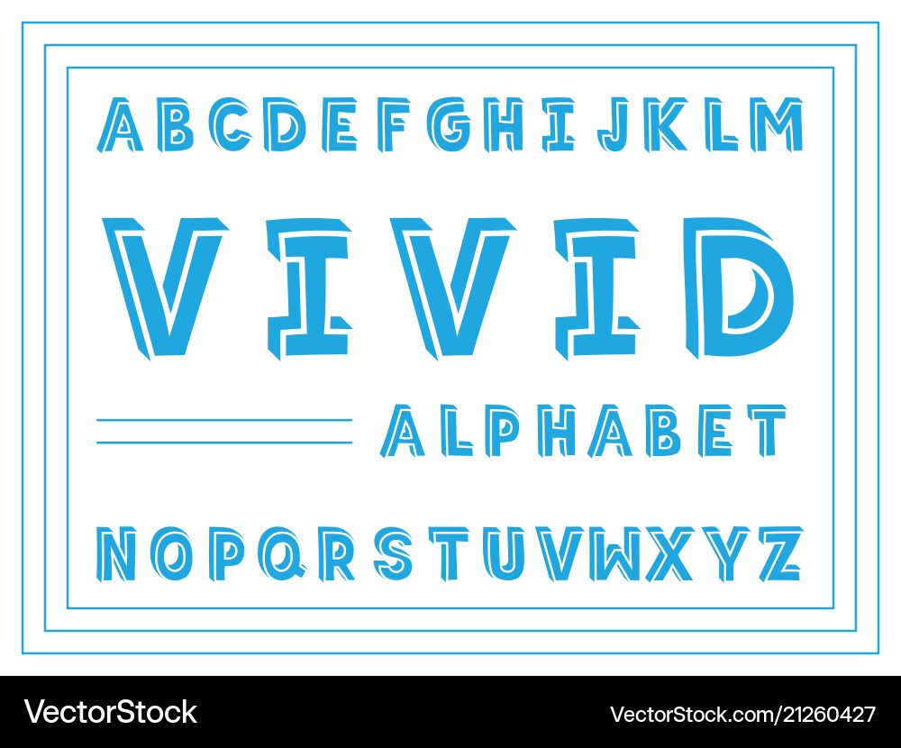 Vivid handwritten font alphabet Royalty Free Vector Image