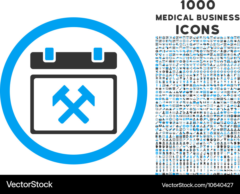 Working calendar day rounded icon with 1000 bonus Vector Image