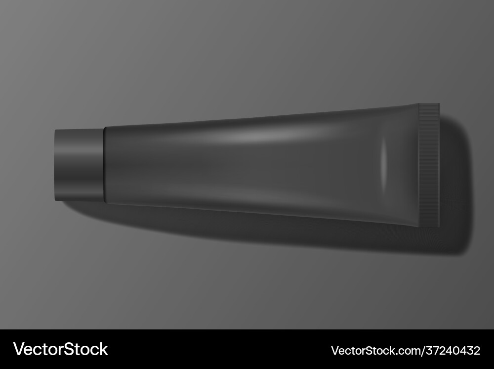 3d realistic plastic metal black tube icon Vector Image