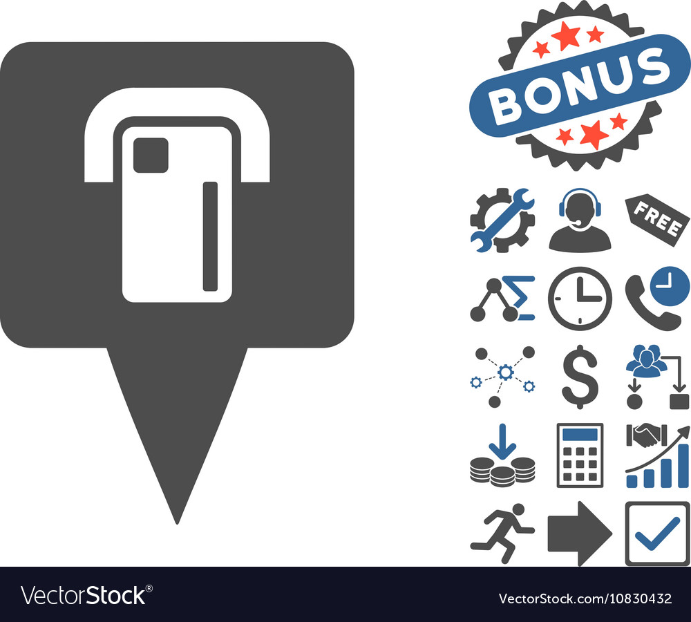 Atm terminal map pointer flat icon Royalty Free Vector Image Atm terminal map pointer flat icon Royalty Free Vector Image