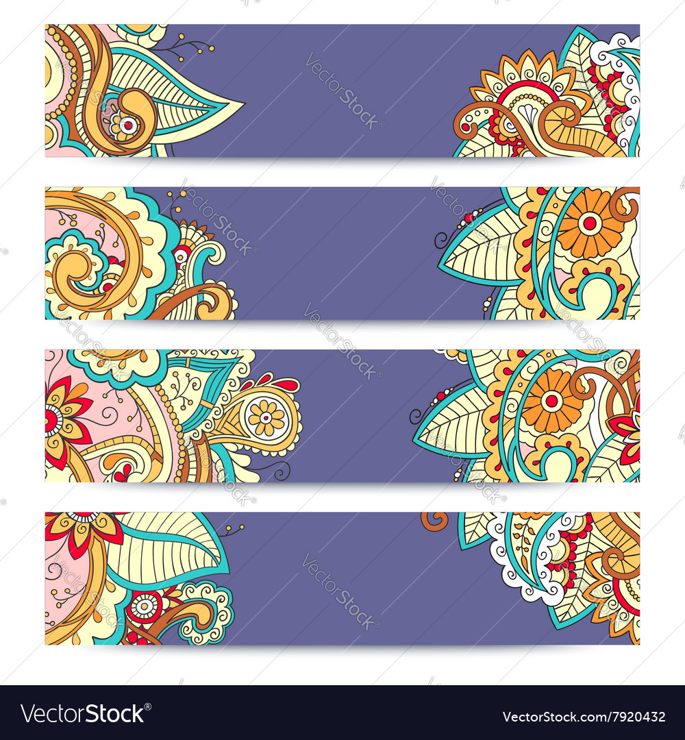 Banner with doodles Royalty Free Vector Image - VectorStock