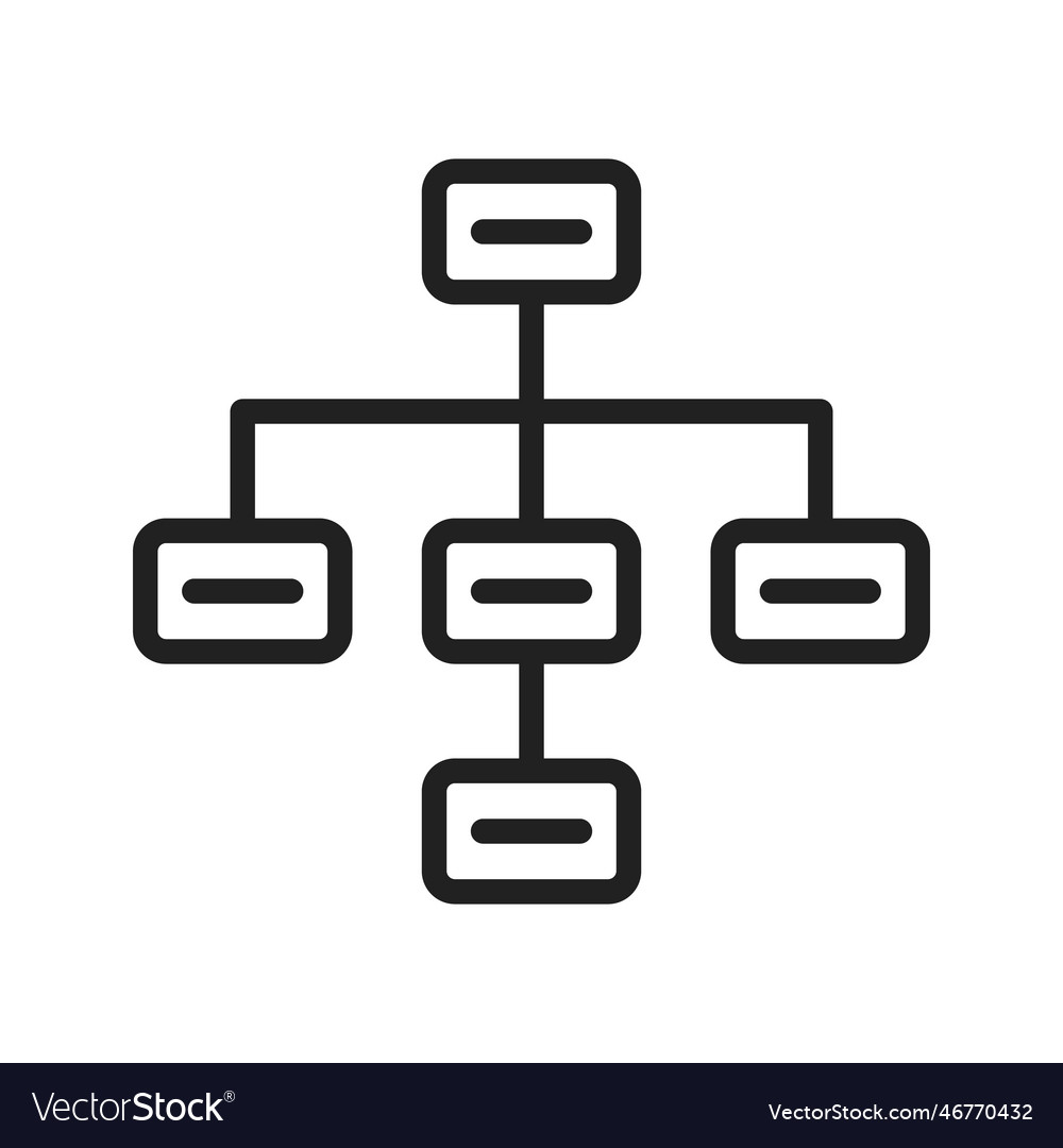 Draw hierarchy icon image suitable Royalty Free Vector Image